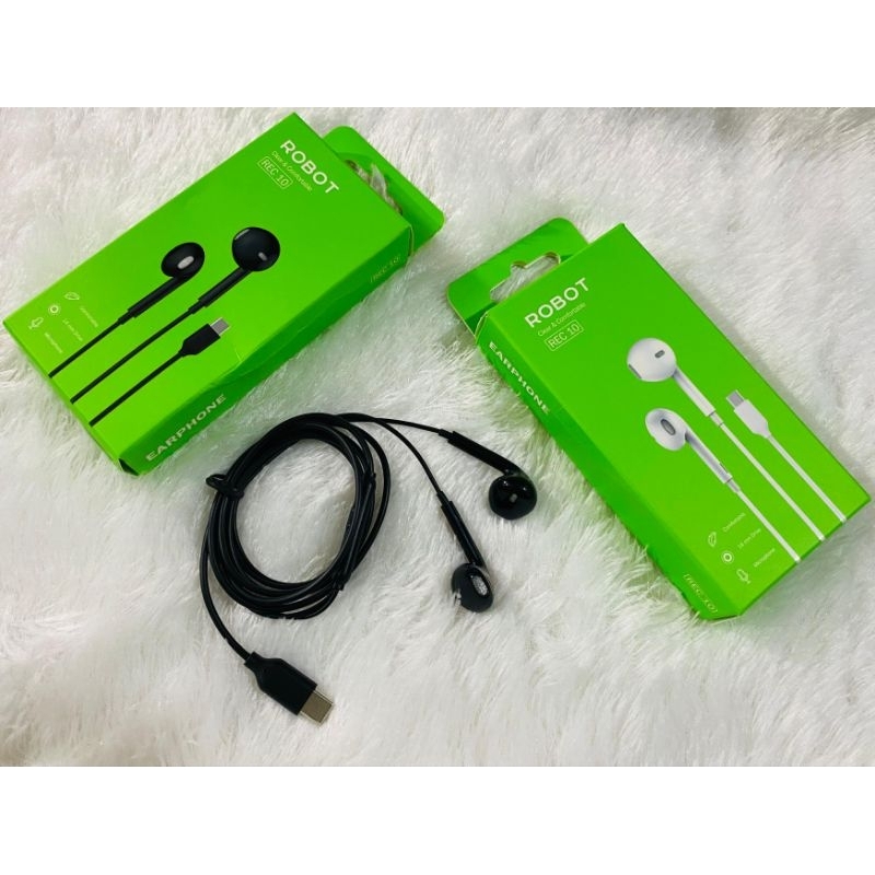 Jual HEADSET EARPHONE ROBOT REC10 TYPE C UNTUK HP TANPA LUBANG AUDIO ...