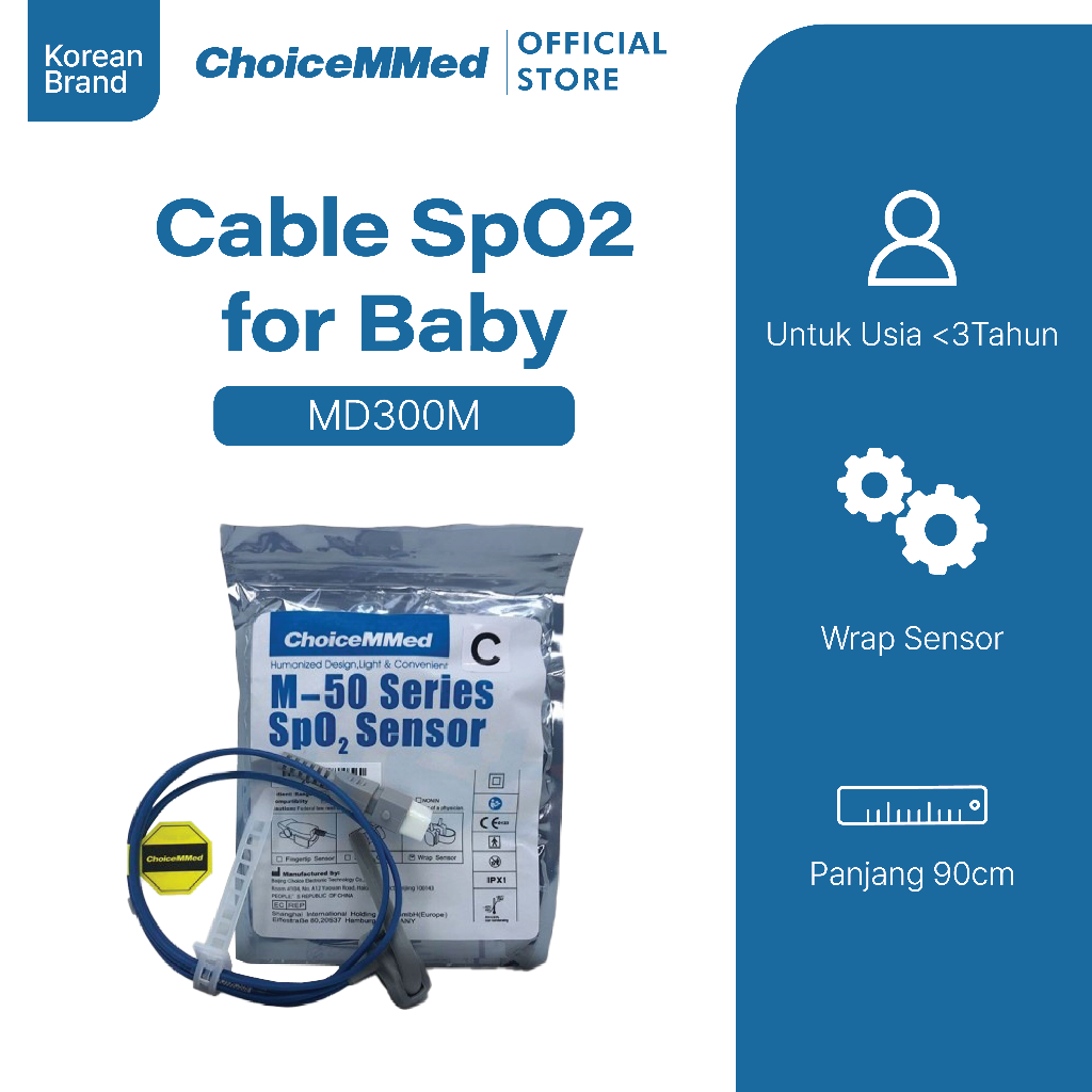 Jual CHOICEMMED - Kabel SpO2 Sensor Untuk Bayi MD300M | Shopee Indonesia
