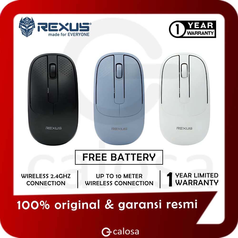 Jual MOUSE REXUS WIRELESS OFFICE Q5 SILENT CLICK 2.4GHZ ORIGINAL ...