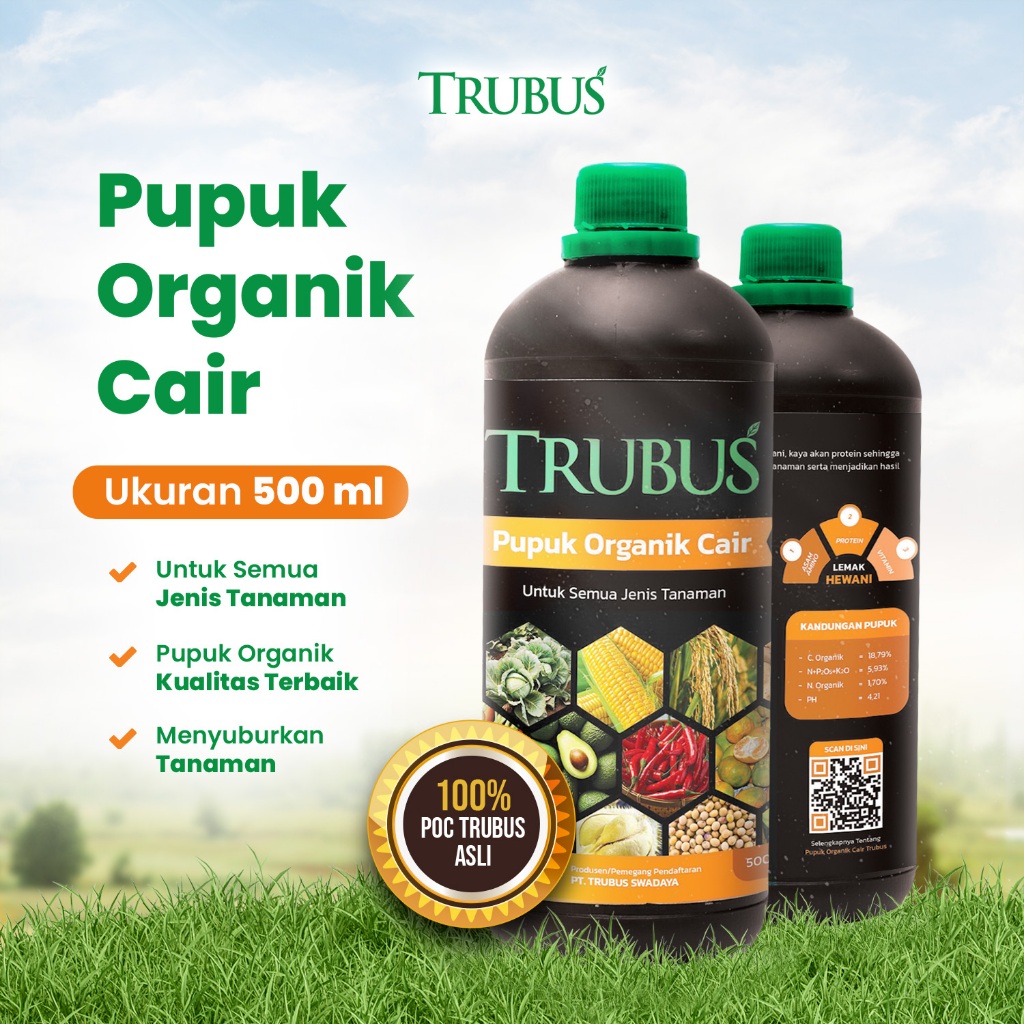 Jual PUPUK TRUBUS - Pupuk Organik Cair Tanaman POC Buah dan Sayur ...