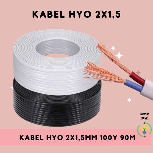 Jual MITECH SNI SPLN Kabel Listrik HYO 2x1,5 Kabel Tembaga Murni 1 Roll ...