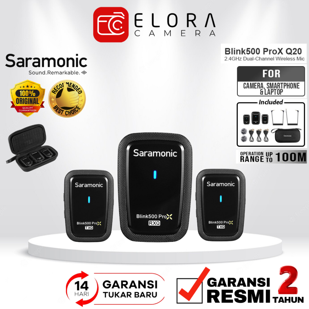 Jual Saramonic Blink 500 Pro X Q20 Dual Wireless Mic Blink500 Pro XQ20 Garansi Resmi | Shopee ...