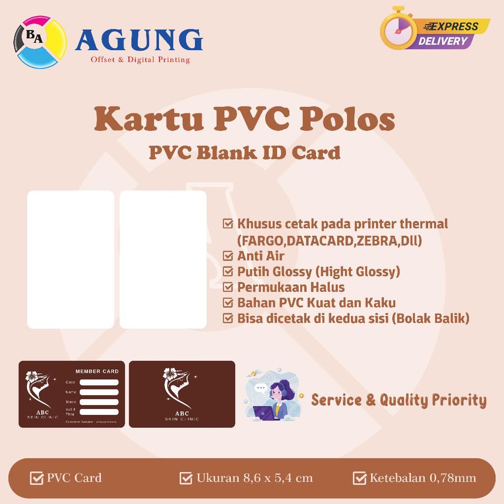 Jual Kartu Pvc Polos / PVC Blank ID Card isi 50 Pcs - Kualitas Terbaik ...