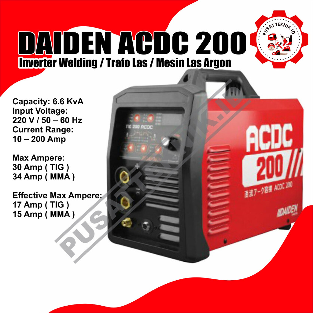 Jual MESIN LAS DAIDEN ACDC 200 INVERTER WELDING ACDC 200 PUSAT TEKNIK ...