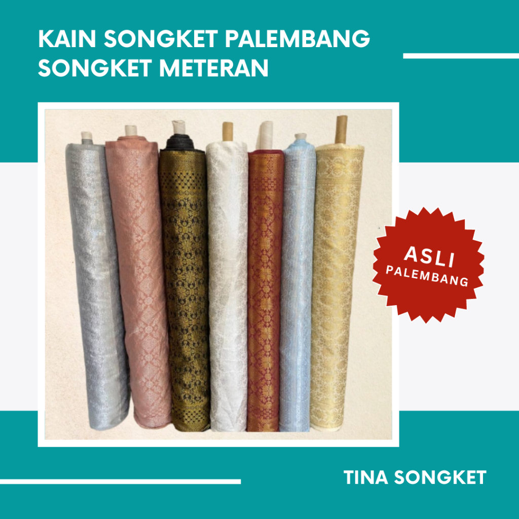 Jual Tina Songket - Kain Songket Meteran Motif & Warna Lengkap – Elegan ...