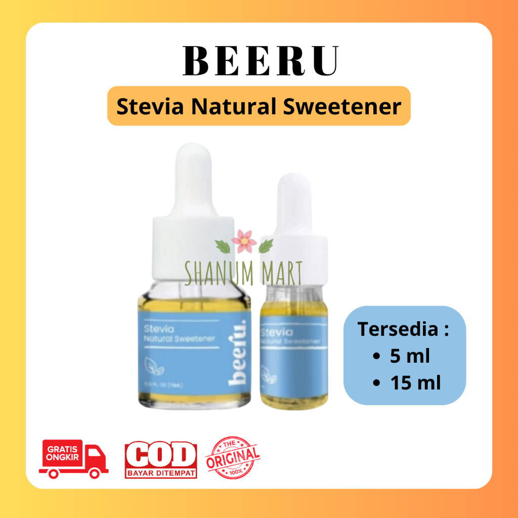 Jual Beeru Stevia Natural Sweetener 5ml & 15ml - Pemanis Pengganti Gula ...