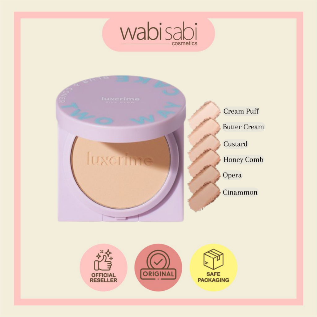 Jual LUXCRIME - Silk Glow Blur & Cover Two Way Cake 8,5gr | Shopee Indonesia