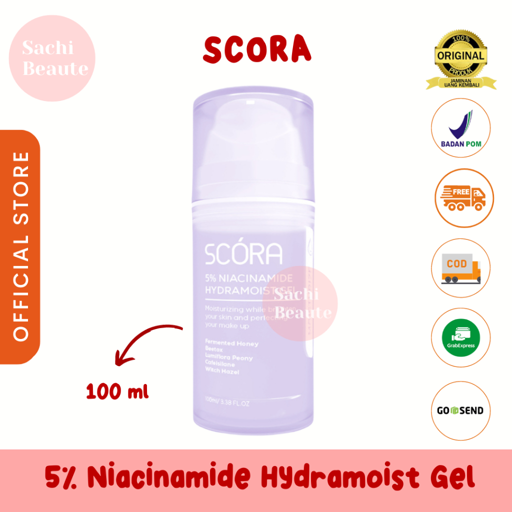 Jual SCORA 5% Niacinamide Hydramoist Gel 100ml Pelembab Wajah Hydra Moist Moisturizer Perfecting ...