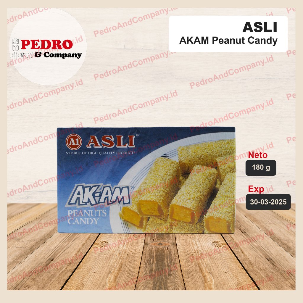 Jual A1 asli akam peanuts candy 170 gram - permen kacang biru | Shopee ...