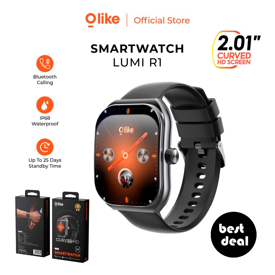 Jual Olike Lumi R1 Smartwatch Curved HD Display Bluetooth Call IP68 ...