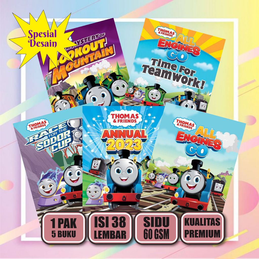 Jual Buku Tulis Custom Thomas & Friend 38 Lembar / Buku Tulis Sekolah ...