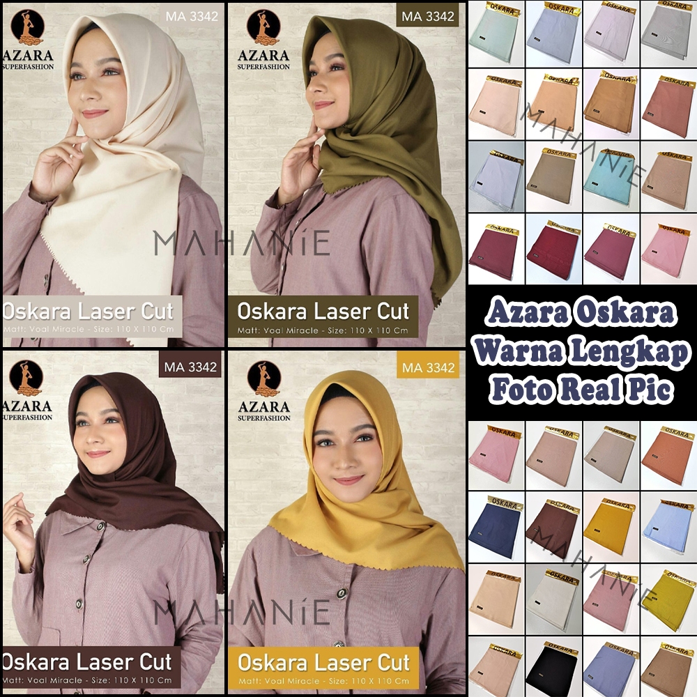 Jual AZARA OSKARA VOAL HIJAB SEGI EMPAT POLOS , FOTO REAL PIC , WARNA ...