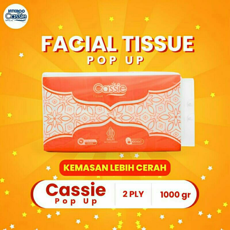Jual TISU TISSUE CASSIE POP UP KILOAN MULTIPURPOSE 1000GRAM 2PLY ...