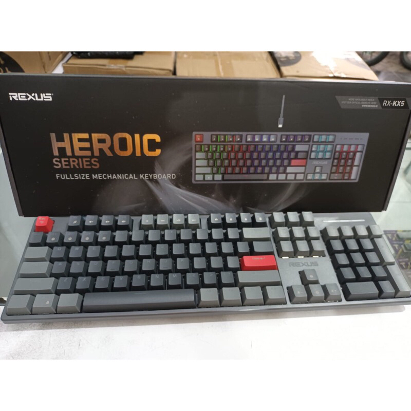 Jual Keyboard Gaming Mechanical Rexus Heroic KX5/KX-5 FullSize-Black ...