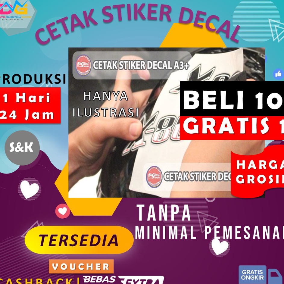 Jual CETAK STIKER DECAL A3 | Shopee Indonesia
