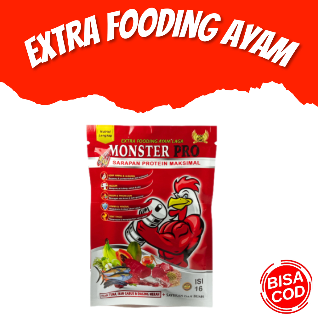 Jual Monster Pro, Multivitamin Ayam, Penambah Daya Tahan Tubuh Ayam ...