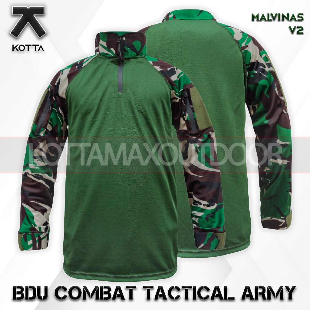 Jual BAJU KAOS BDU TACTICAL COMBAT DRYFIT LORENG MALVINAS TNI LENGAN PANJANG UNISEX | Shopee ...