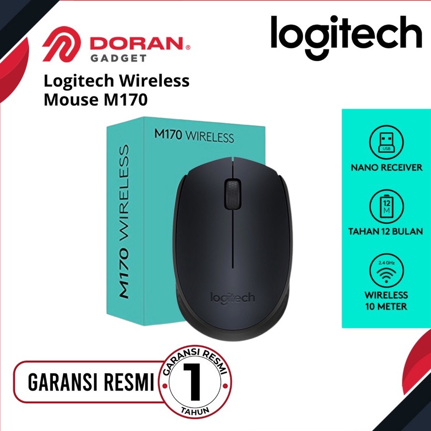 Jual KODE J6C2 Logitech M17 Wireless Mouse With USB Receiver Mouse ...