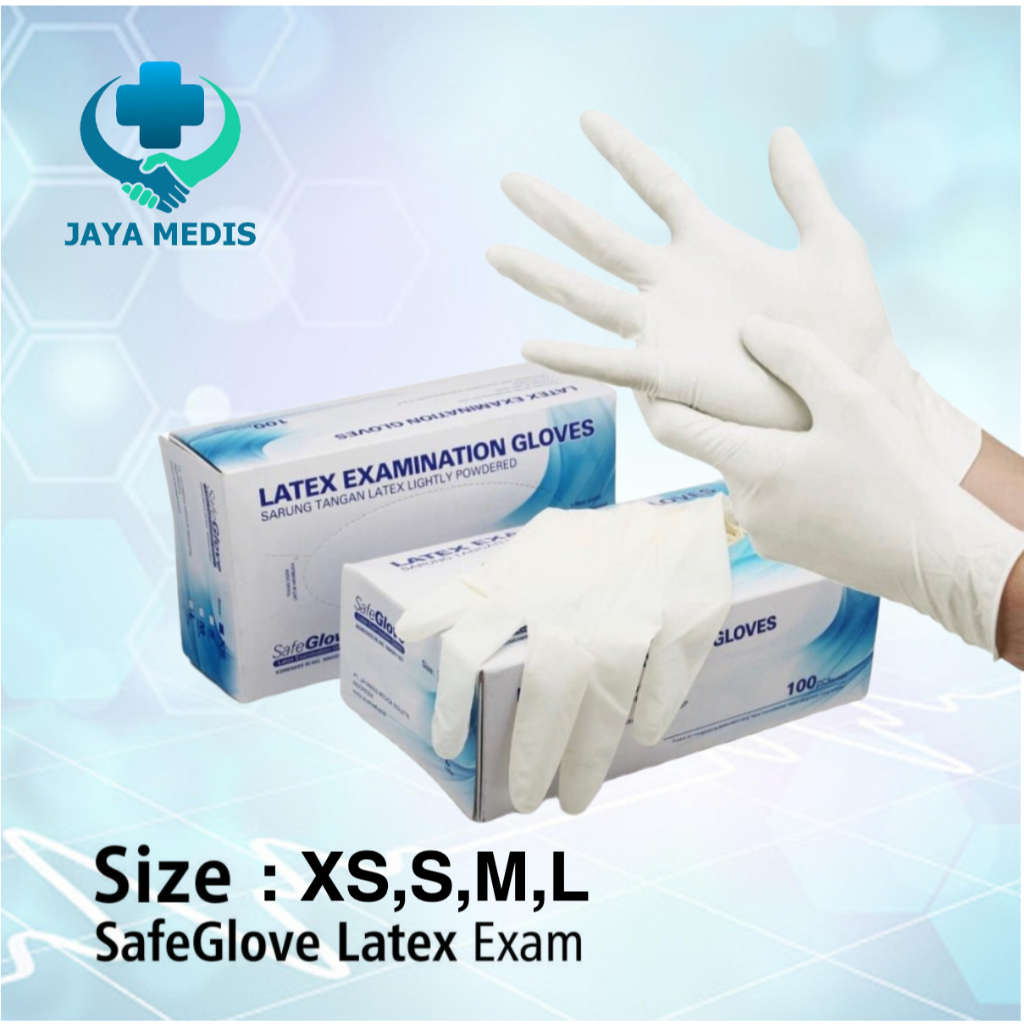 Jual Sarung Tangan Latex Safeglove Handscoon Latex Safegloves isi ...