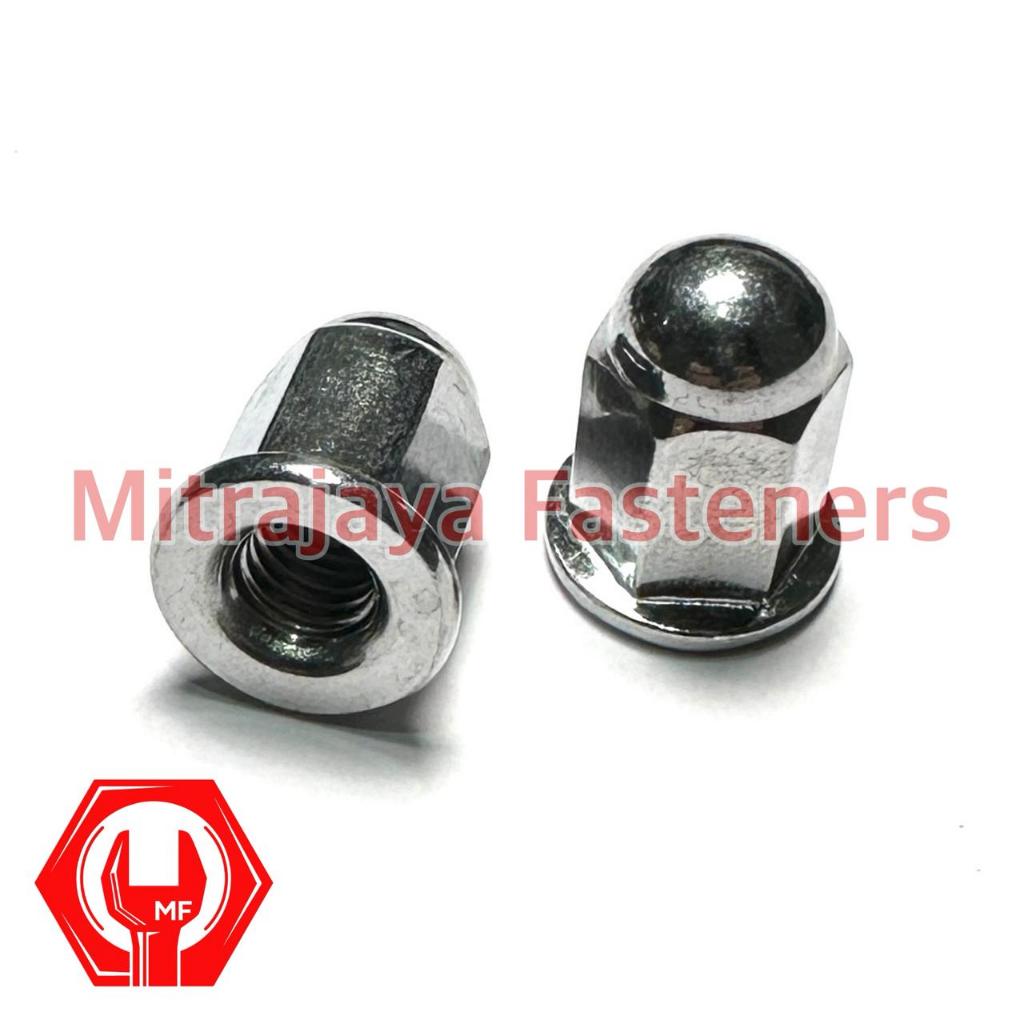 Jual FLANGE CAP NUT MUR TOPI KNALPOT M7 TINGGI | Shopee Indonesia