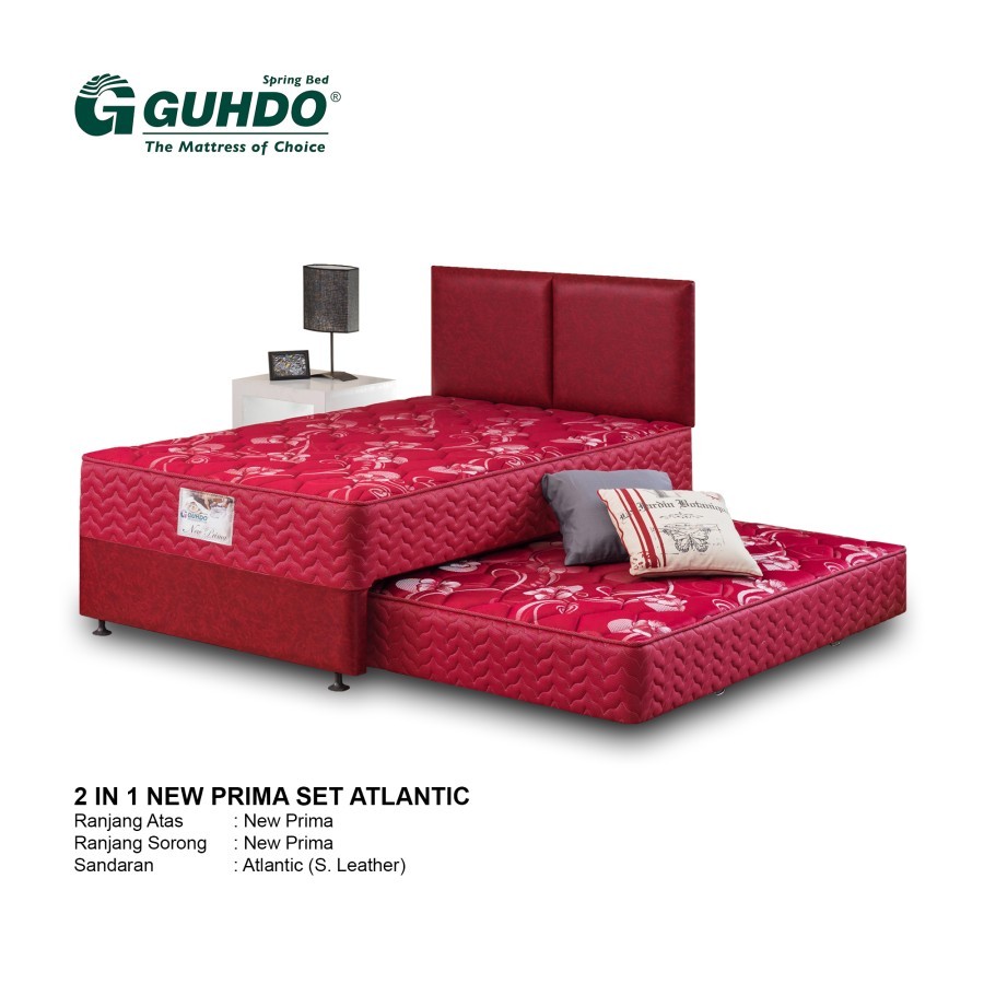 Jual Guhdo Spring bed New Prima 2 in 1 Fullset Headboard Atlantic - Kasur spring bed murah ...
