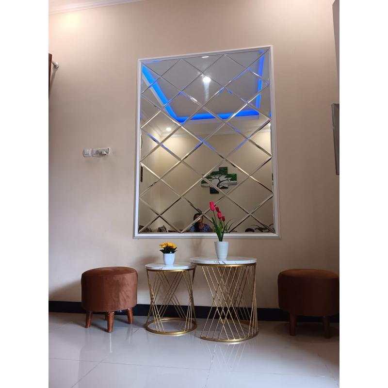 Jual Custom 100x110 Tebal 5mili Bevel 1cm FREE PACKING KAYU DAN DOUBLE ...