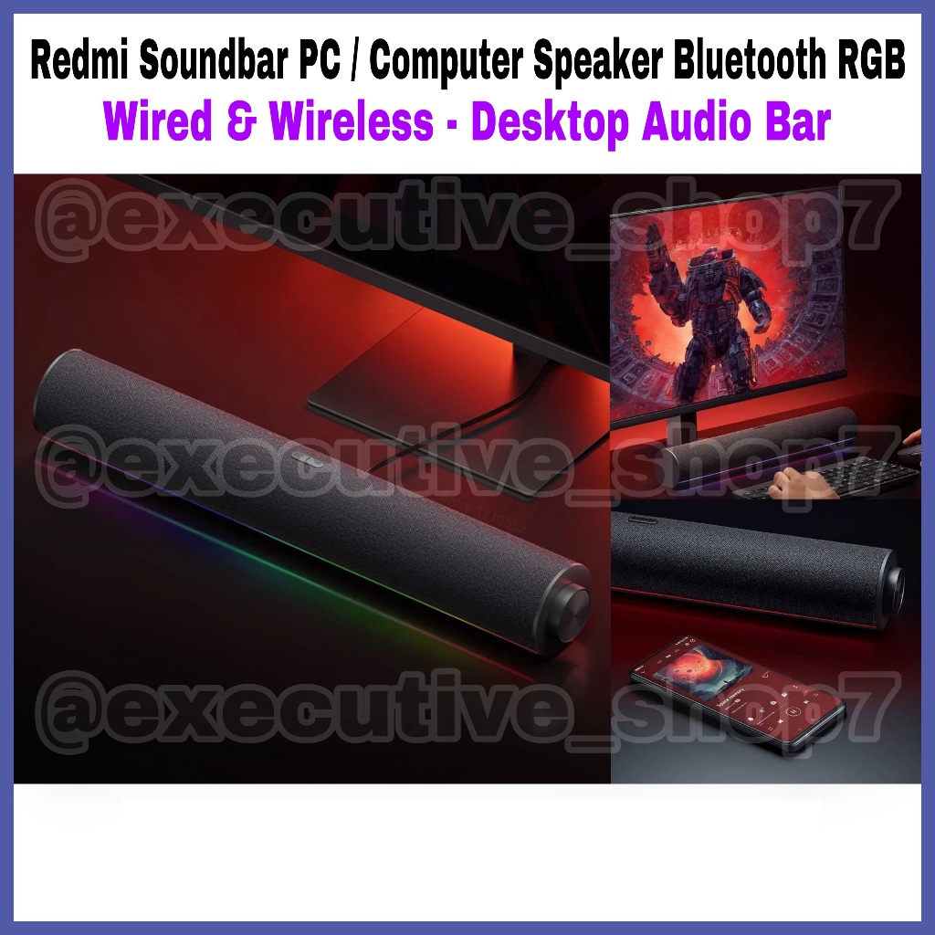 Jual Redmi Soundbar PC / Computer Speaker Bluetooth RGB - Wired ...