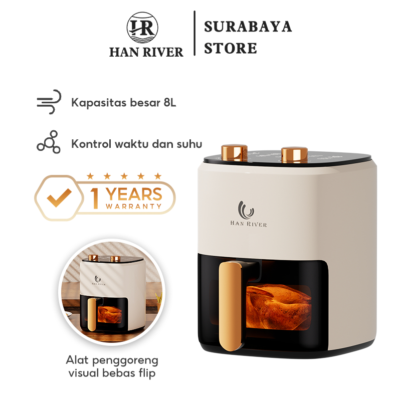 Jual HAN RIVER Air Fryer 8L 650W Air Fryer Low Watt HRAF02 | Shopee ...