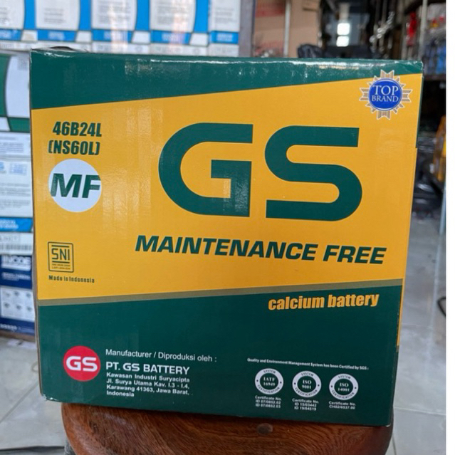 Jual Aki GS MF NS60L Maintenance Free Accu Kering Livina Evalia Baleno | Shopee Indonesia