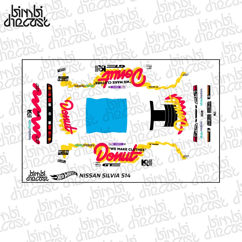 Jual Decal Hotwheels Nissan Silvia S14 Donut | Shopee Indonesia