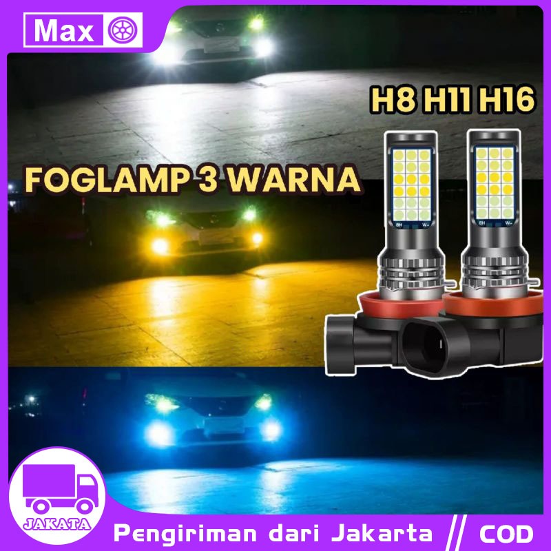 Jual LED FOGLAMP 3 WARNA H8 H11 H16 AVANZA XENIA CALYA SIGRA AGYA AYLA ERTIGA JAZZ BRIO ROCKY ...