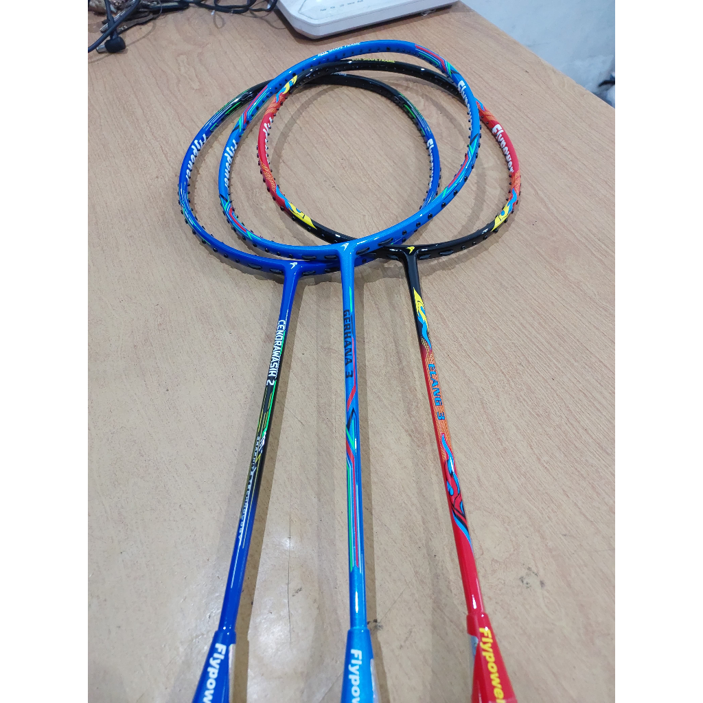 Jual RAKET BADMINTON FLYPOWER CENDRAWASIH/ GERHANA2/ ELANG2 TERPASANG ...