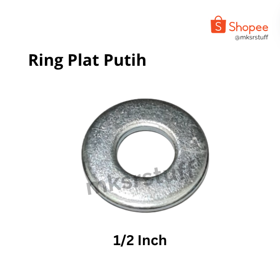 Jual M12 (1/2 Inch) - Ring Plat Putih (10pcs) | Shopee Indonesia