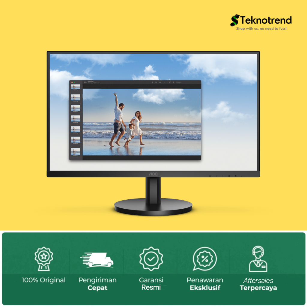 Jual Monitor AOC 24B3HM 24" 1080p 75Hz VGA HDMI Slim Frameless Freesync ...