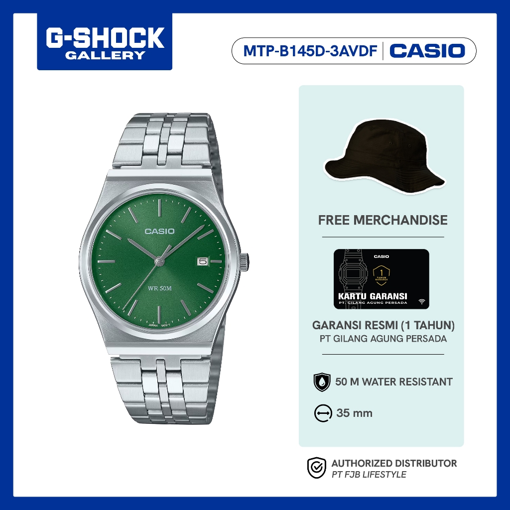 Jual Jam Tangan Pria Casio General MTP-B145D-3AVDF Analog | Shopee Indonesia
