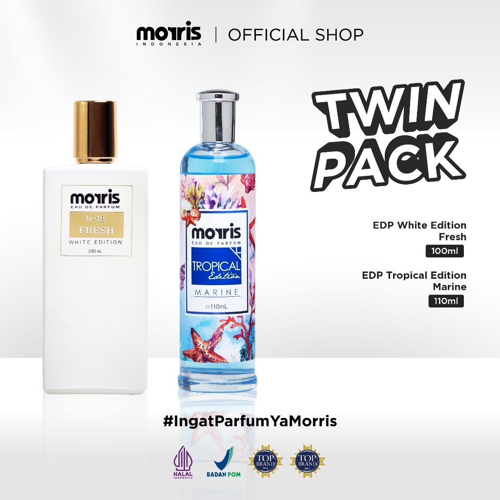 Jual [TWIN PACK SPECIAL] Morris White Edition Fresh 100ML X Tropical ...