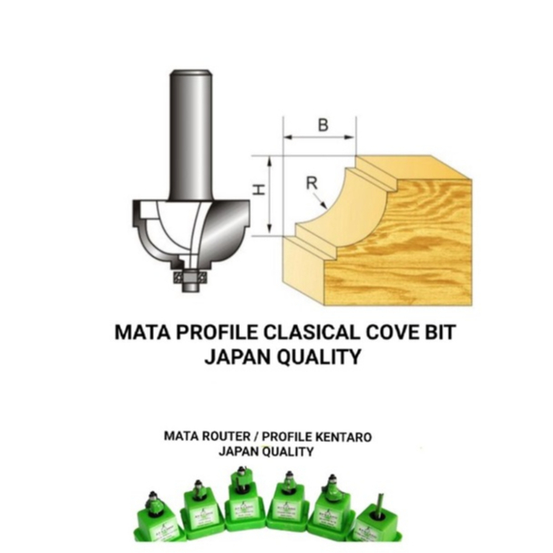 Jual MATA ROUTER CLASSICAL COVE BIT KENTARO JAPAN QUALITY | Shopee ...