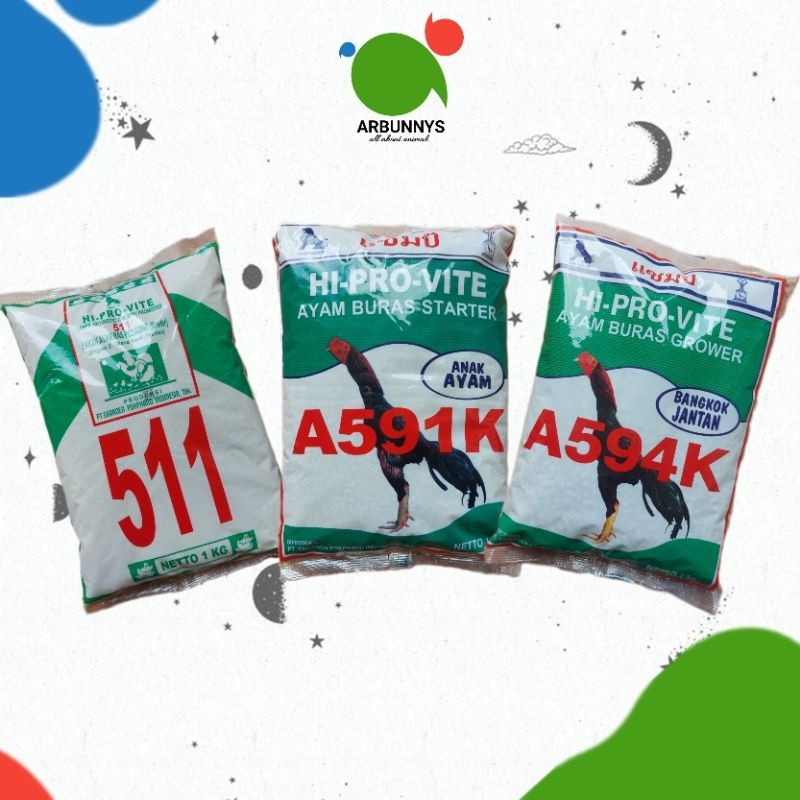 Jual Pakan Ayam 511 591K 594K asli kemasan pabrik 1kg | Shopee Indonesia
