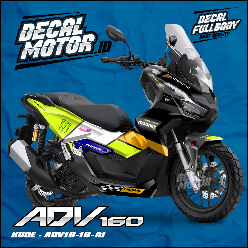 Jual Decal ADV 160 Livery Fireblade racing - Stiker Motor Honda ADV 160 ...