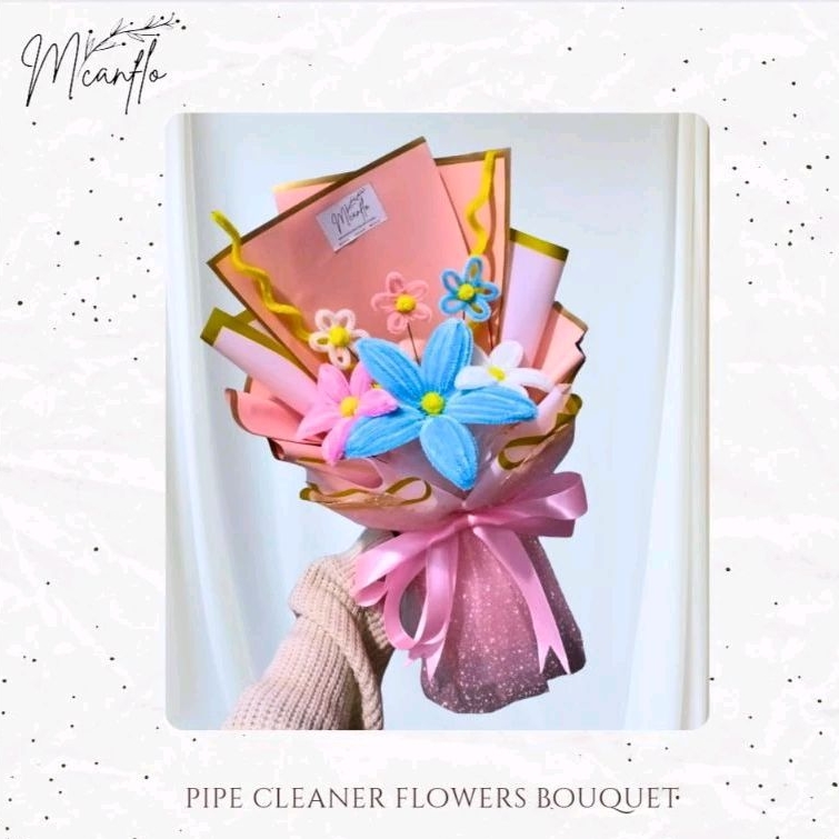 Jual Pipe Cleaner Flowers Bouquet | Buket Bunga Kawat Bulu | Buket ...