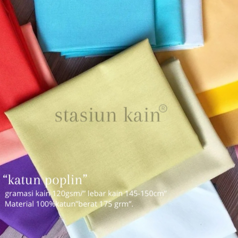 Jual kain katun poplin premium (harga per 0,5m) | Shopee Indonesia