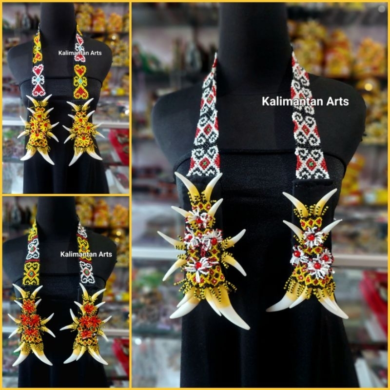 Jual Syal Manik Taring khas Dayak Kalimantan | Shopee Indonesia