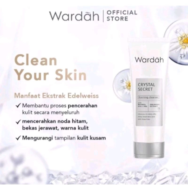 Jual Wardah Crystal Secret Foaming Cleanser | Shopee Indonesia