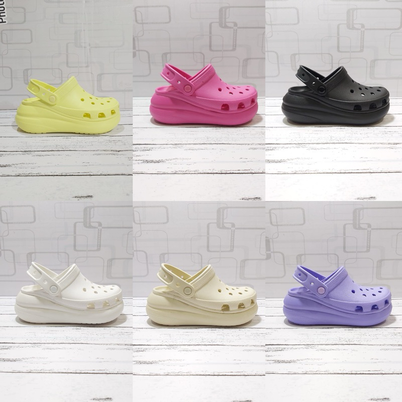 Jual TERMURAH Sendal Crocs Classic Crush Clogs Wedges Women / Wedge ...