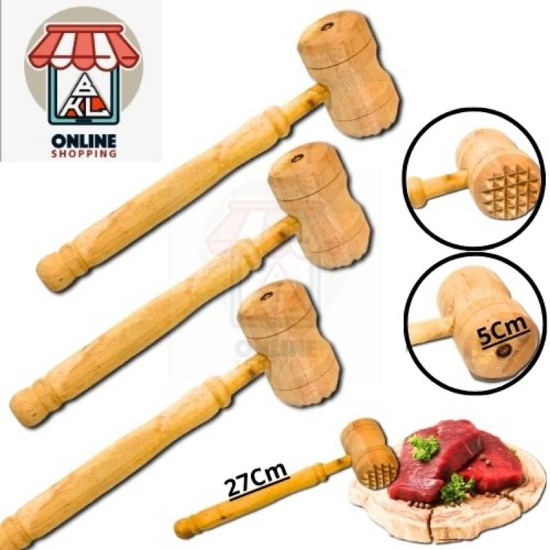 Jual PALU DAGING BAHAN KAYU / ALAT PELUNAK DAGING KAYU / GEPUK DAGING ...