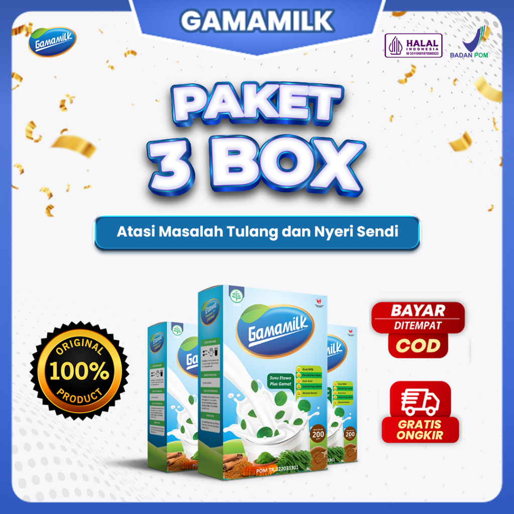 Jual (3 Box) Susu Etawa Gamamilk - Solusi Masalah Tulang, Nyeri Sendi ...