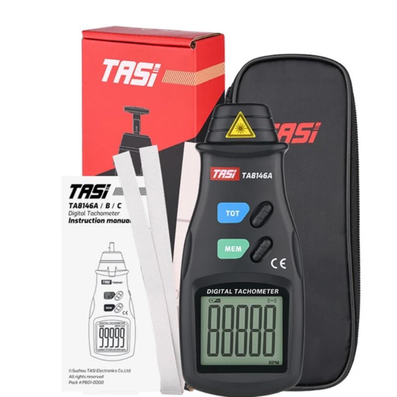 Jual Tachometer Data Logger TASI TA8146C 2in1 Laser Contact RPM Tester ...
