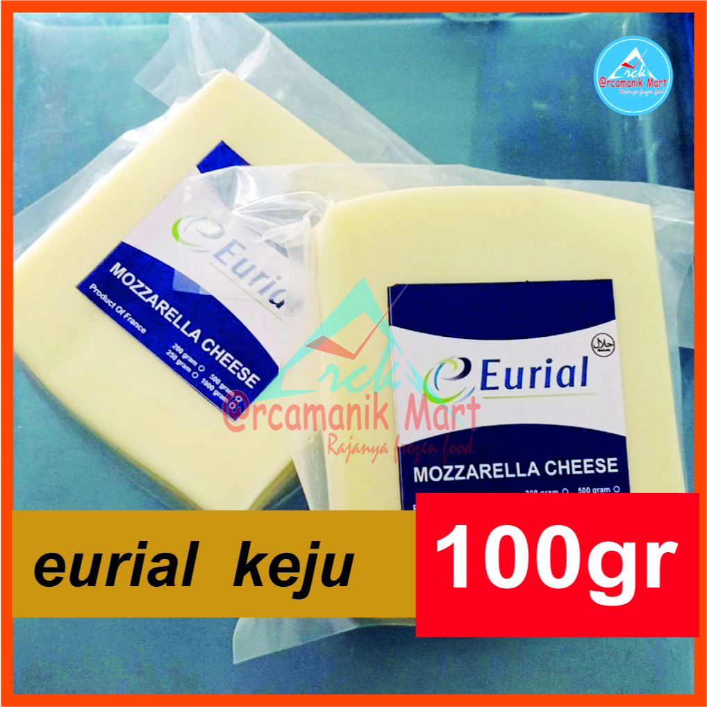 Jual keju mozzarella eurial/keju mozarela 100gr eurial 100gr | Shopee ...