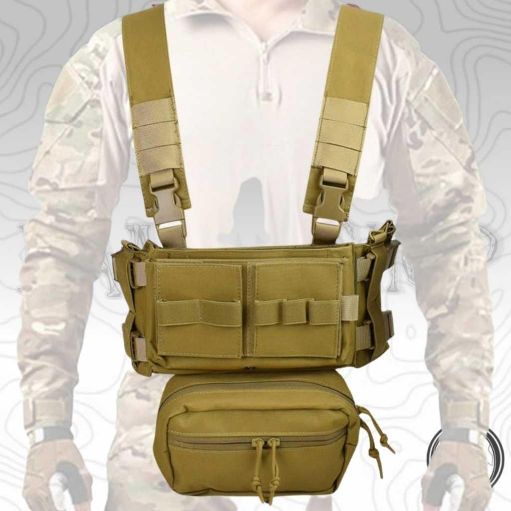 Jual Rompi Micro Tas dada rompi dada tas velcro rompi tactical | Shopee ...