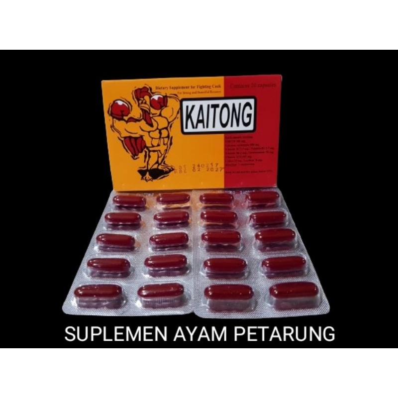 Jual KAITONG THAILAND SUPLEMEN AYAM PETARUNG 20 KAPSUL | Shopee Indonesia